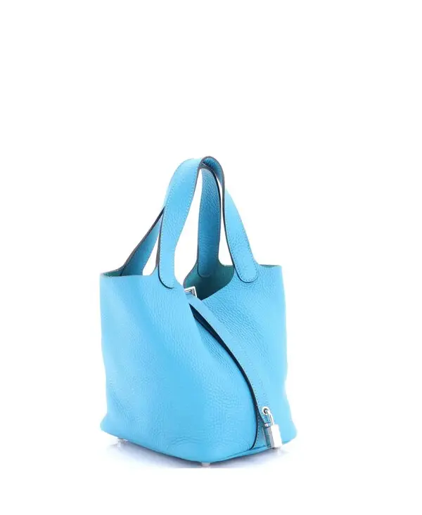 Hermès Pm Picotin Lock Bag Clemence - Blue