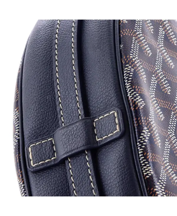 Goyard Hirondelle Shoulder Bag Coated Canvas And Leather - Blue