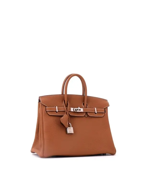 Hermès Birkin 25 Handbag Brown Togo With Palladium Hardware - Gold
