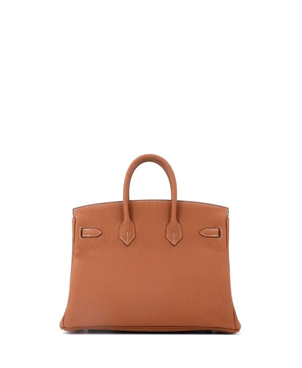 Hermès Birkin 25 Handbag Brown Togo With Palladium Hardware - Gold