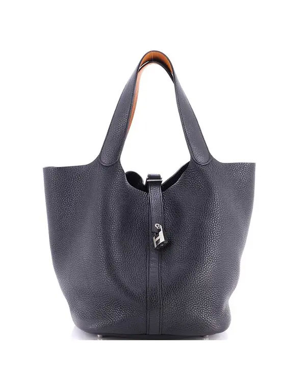Hermès Gm Eclat Picotin Lock Bag Clemence - Black