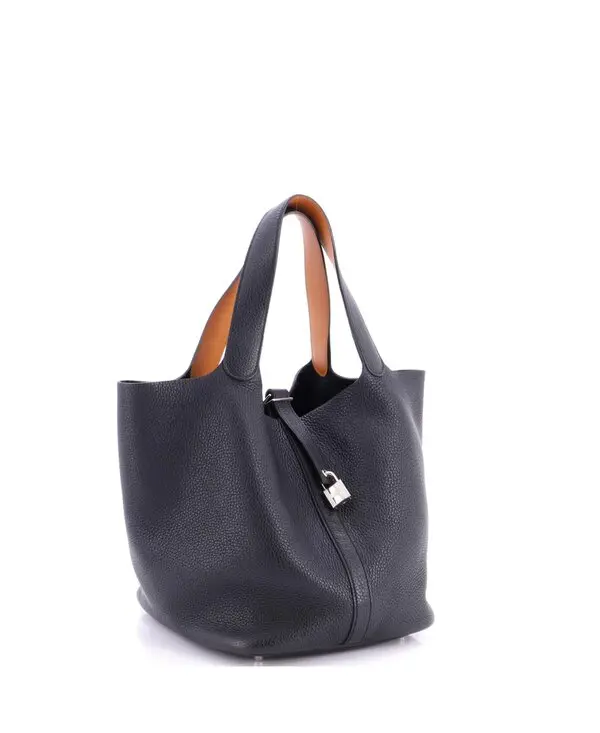 Hermès Gm Eclat Picotin Lock Bag Clemence - Black
