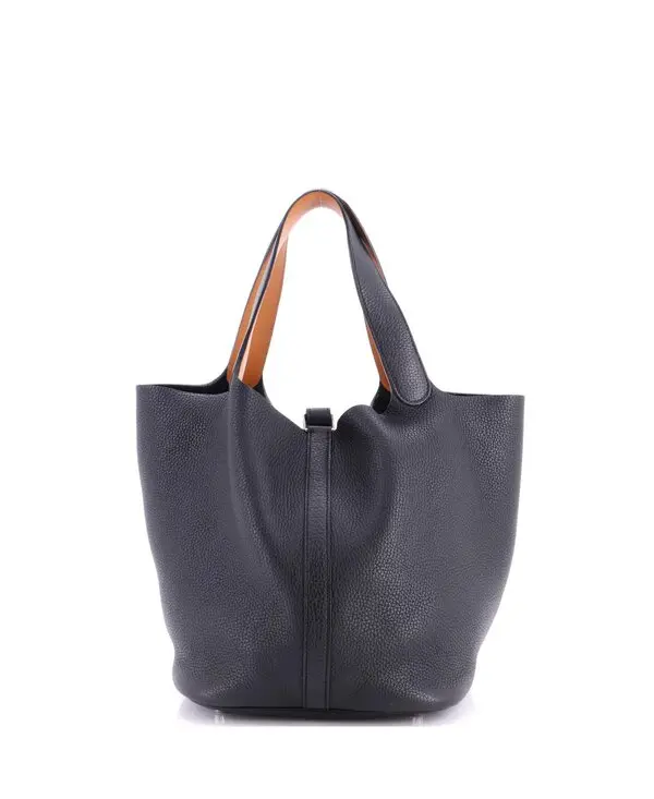 Hermès Gm Eclat Picotin Lock Bag Clemence - Black