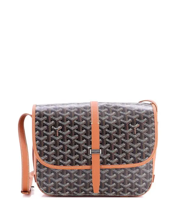 Goyard Mm Belvedere Ii Messenger Bag Coated Canvas - Brown