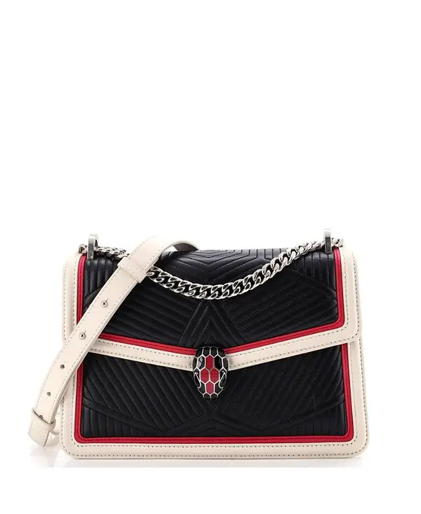BVLGARI Small Serpenti Forever Shoulder Bag Quilted Leather