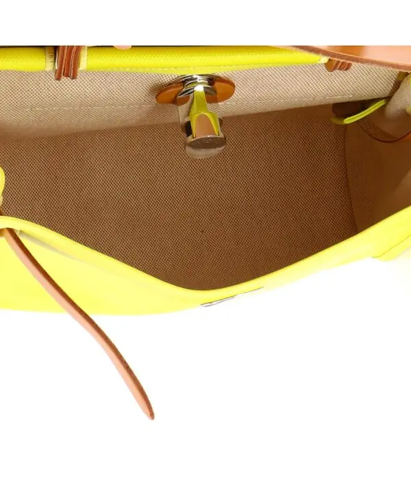Hermès 31 Herbag Zip Berline Vache Canvas And Leather - Yellow