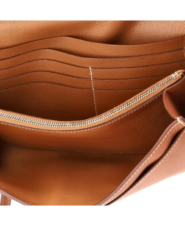 Hermès Constance To Go Wallet Evercolor - Brown
