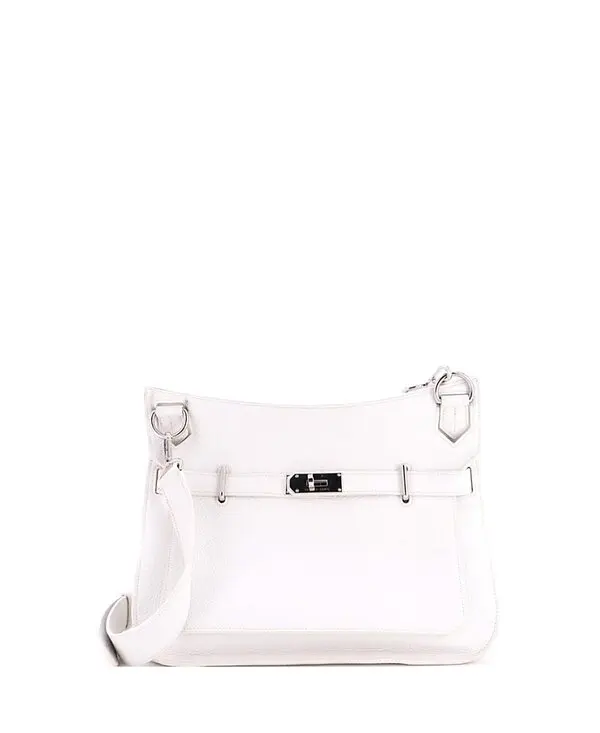 Hermès 34 Jypsiere Bag Clemence - White