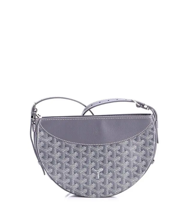 Goyard Hirondelle Shoulder Bag Coated Canvas And Leather - Gray