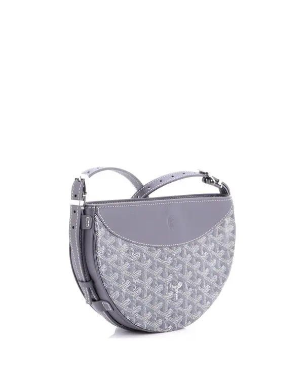 Goyard Hirondelle Shoulder Bag Coated Canvas And Leather - Gray