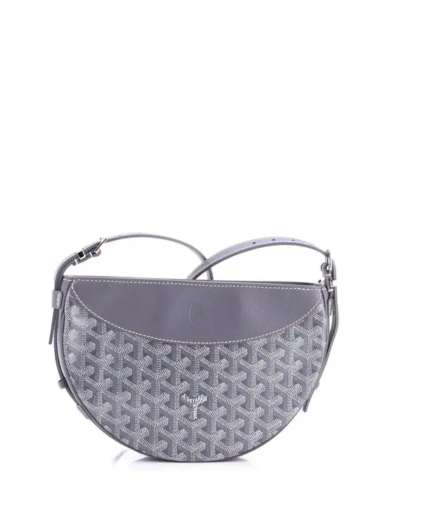 Goyard Hirondelle Shoulder Bag Coated Canvas And Leather - Gray