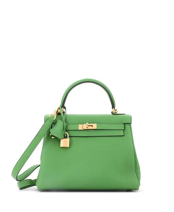 Hermès Kelly 25 Handbag Green Togo With Gold Hardware - Vert Yucca