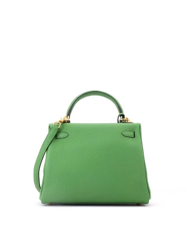 Hermès Kelly 25 Handbag Green Togo With Gold Hardware - Vert Yucca