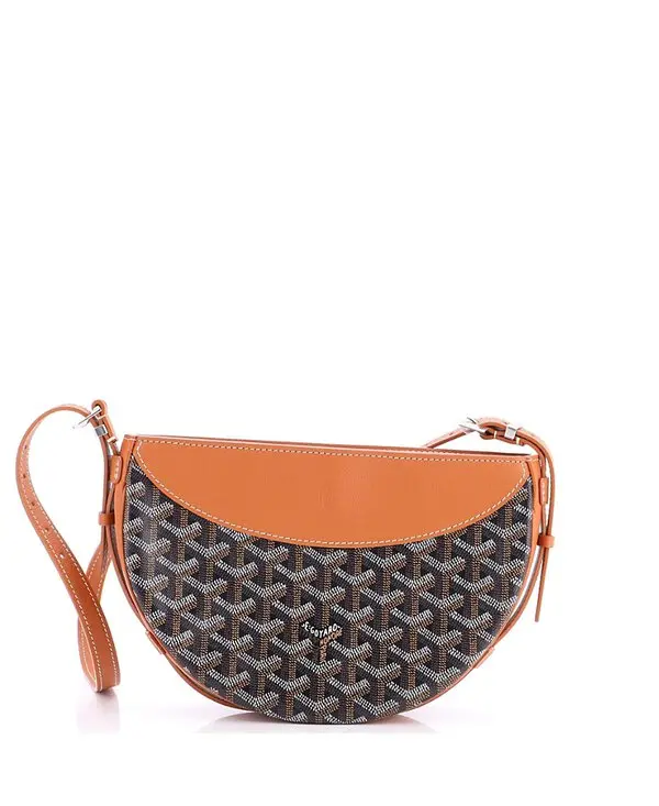 Goyard Hirondelle Shoulder Bag Coated Canvas And Leather - Brown
