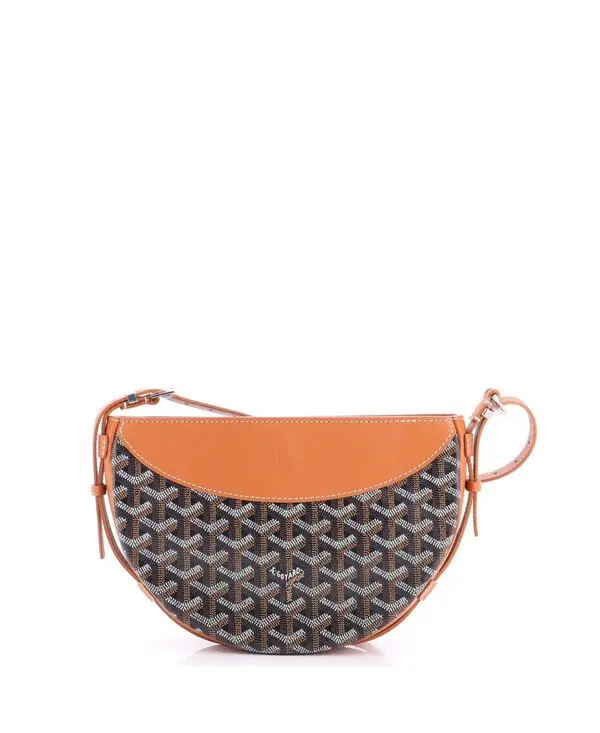 Goyard Hirondelle Shoulder Bag Coated Canvas And Leather - Brown