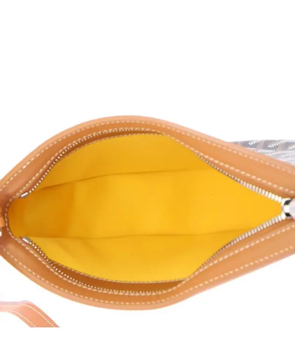 Goyard Hirondelle Shoulder Bag Coated Canvas And Leather - Brown