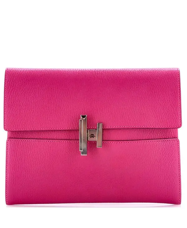 Hermès Cinhetic Clutch Chevre Mysore - Pink