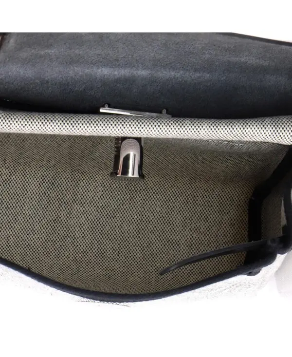 Hermès 20 Herbag Zip Toile And Leather - Black