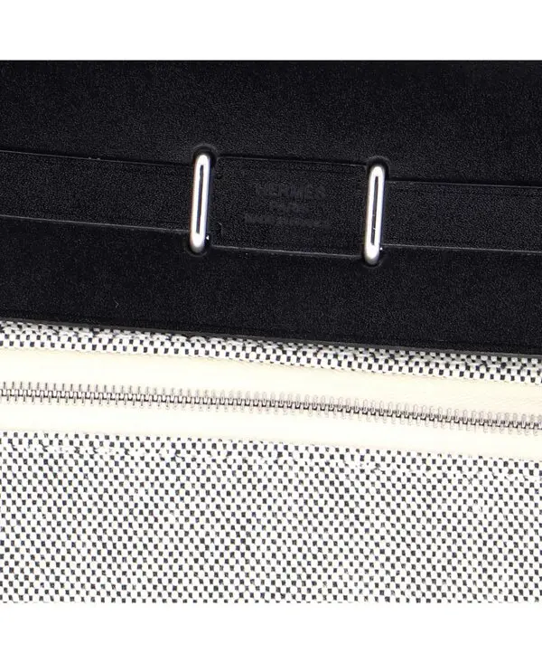 Hermès 20 Herbag Zip Toile And Leather - Black