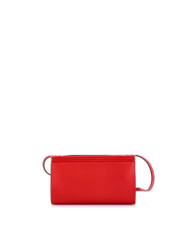 Hermès 21 Clic-h Shoulder Bag Evercolor - Red