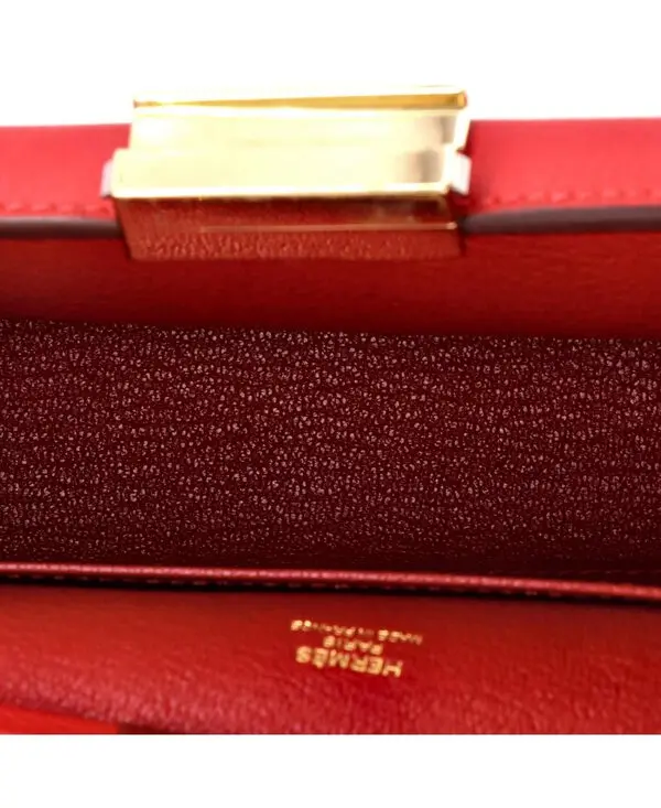 Hermès 21 Clic-h Shoulder Bag Evercolor - Red