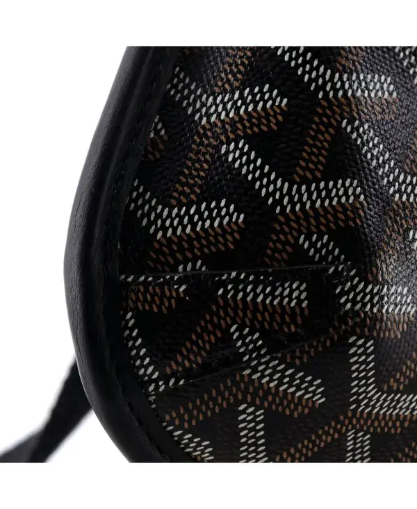 Goyard Coursier Messenger Bag Coated Canvas And Leather - Black