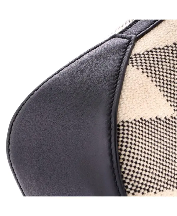 Hermès 27 Cabas H En Biais Tote Canvas With Leather - Black/ Natural