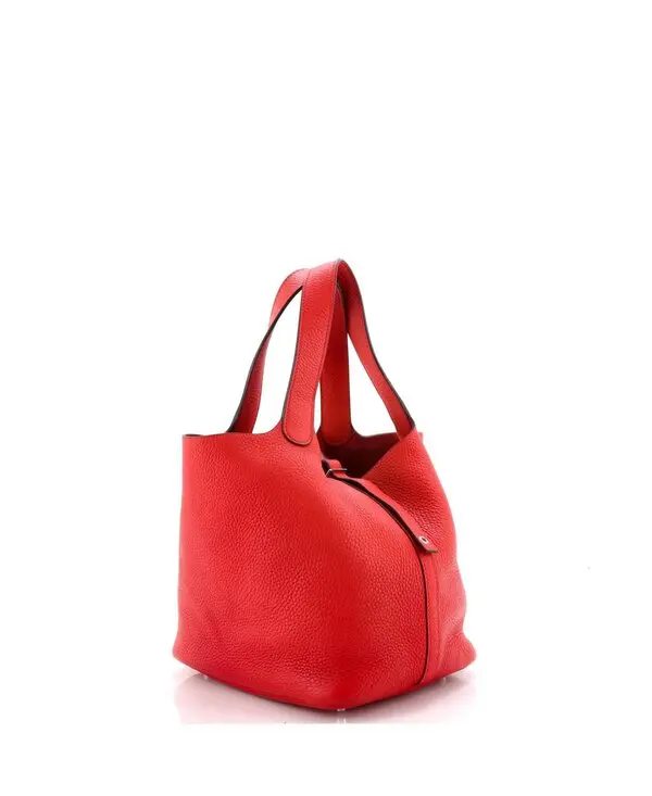 Hermès Mm Picotin Lock Bag Clemence - Red