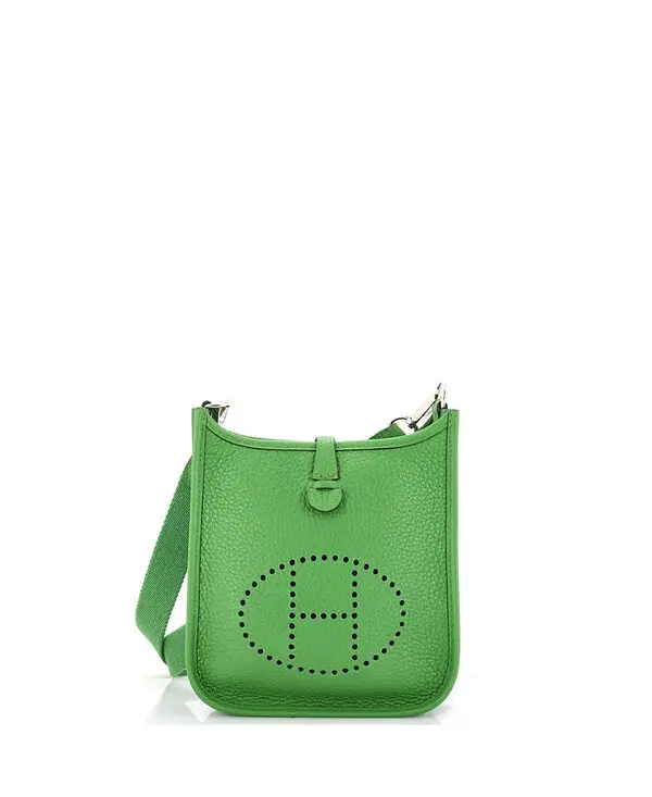 Hermès Tpm Long Strap Evelyne Bag Clemence - Green