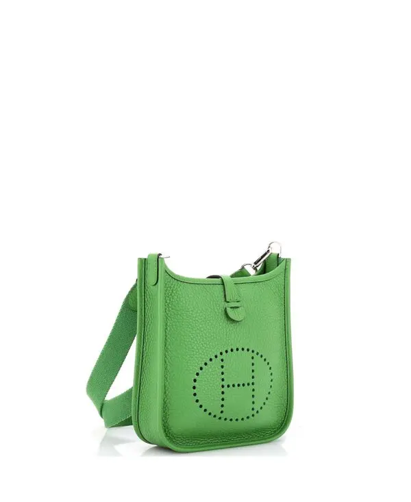 Hermès Tpm Long Strap Evelyne Bag Clemence - Green