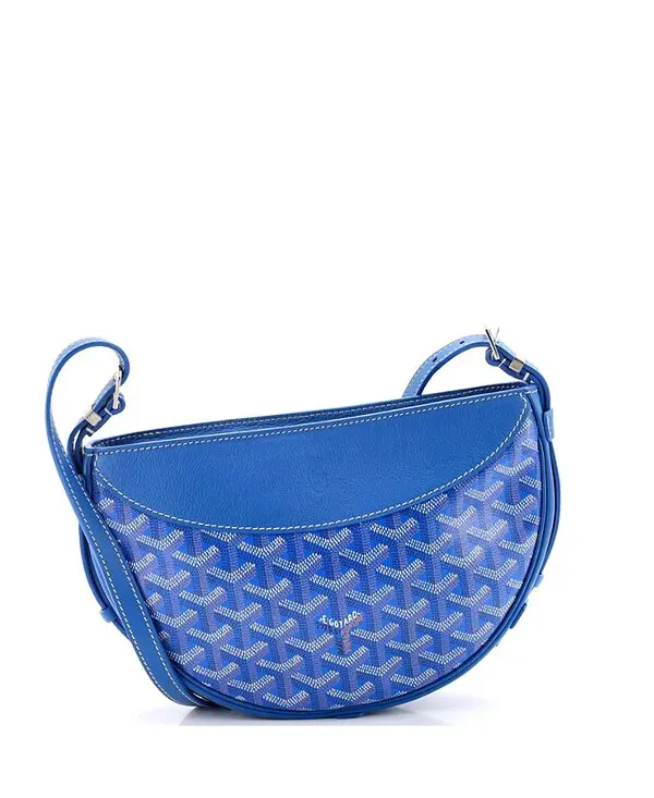 Goyard Hirondelle Shoulder Bag Coated Canvas And Leather - Blue