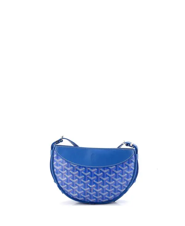 Goyard Hirondelle Shoulder Bag Coated Canvas And Leather - Blue