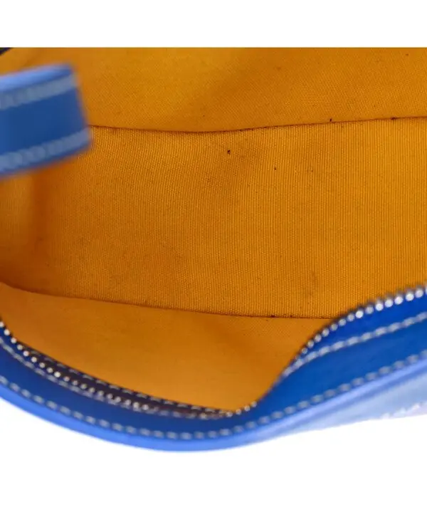 Goyard Hirondelle Shoulder Bag Coated Canvas And Leather - Blue
