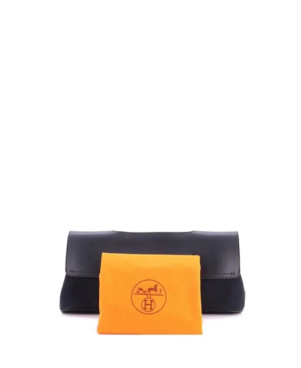 Hermès Pm Valparaiso East West Bag Toile And Leather - Black