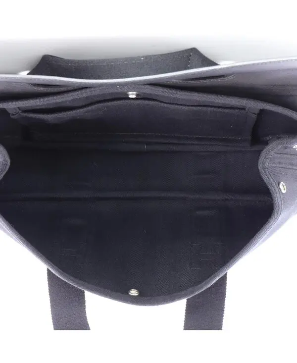 Hermès Pm Valparaiso East West Bag Toile And Leather - Black