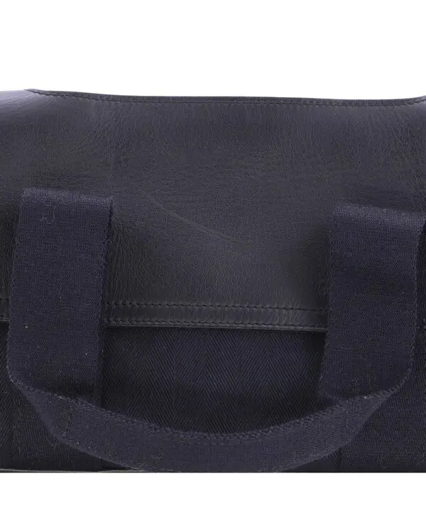 Hermès Pm Valparaiso East West Bag Toile And Leather - Black