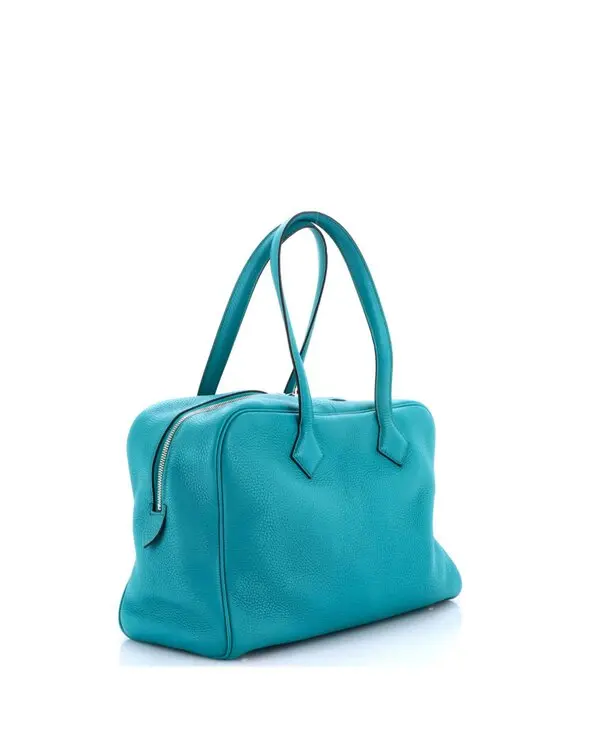 Hermès 35 Victoria Ii Bag Clemence - Blue