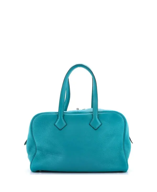 Hermès 35 Victoria Ii Bag Clemence - Blue