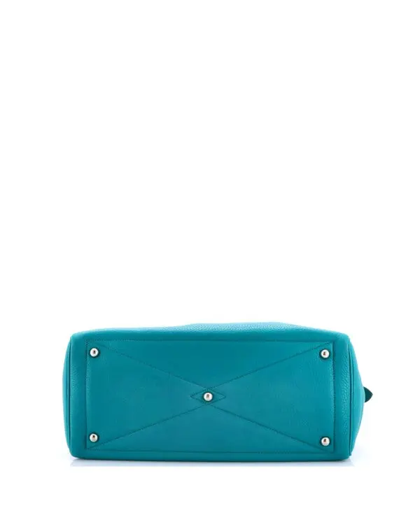 Hermès 35 Victoria Ii Bag Clemence - Blue