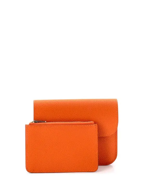 Hermès Constance Slim Wallet Epsom - Orange