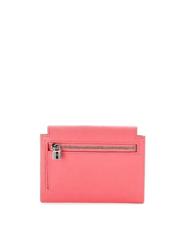 Hermès Kelly Pocket Compact Wallet Chevre Mysore - Pink