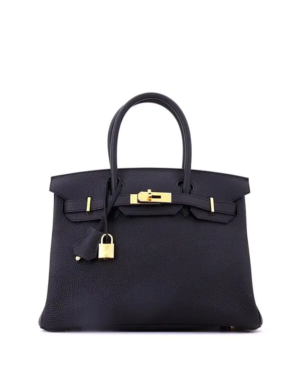 Hermès Birkin 30 Handbag Black Togo With Gold Hardware - Noir