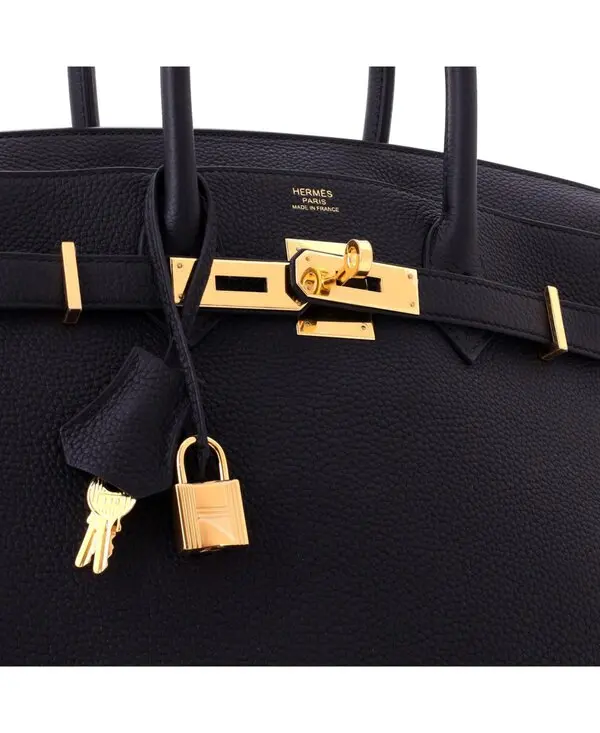 Hermès Birkin 30 Handbag Black Togo With Gold Hardware - Noir