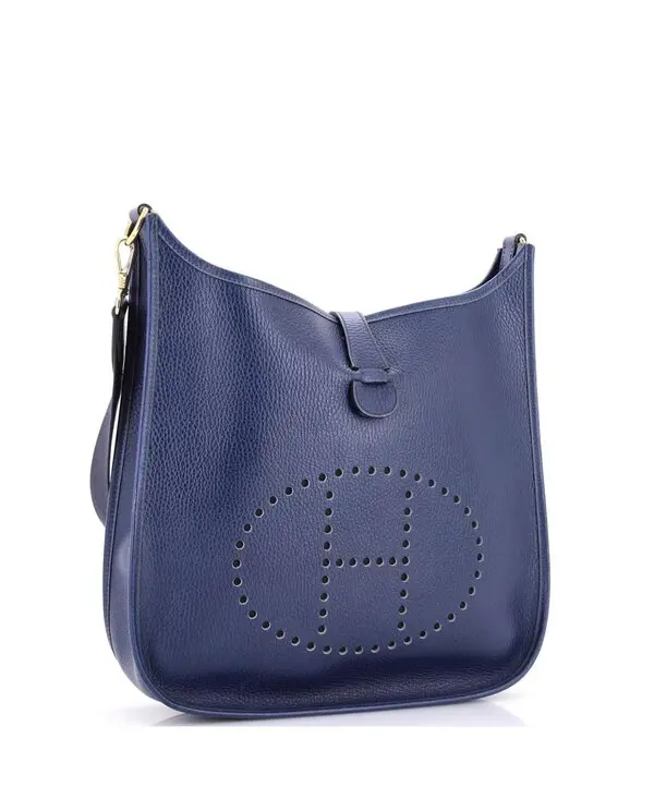 Hermès Gm Evelyne Bag Gen I Ardennes - Blue