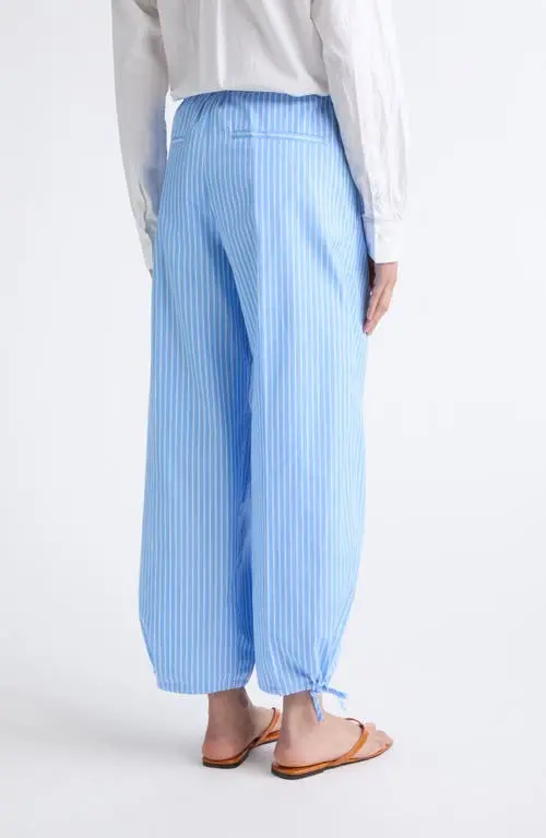 TOTEME Organic Cotton Striped Drawstring Trousers