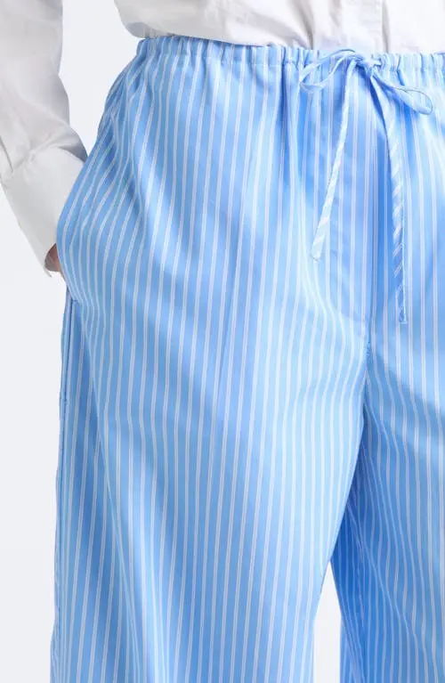 TOTEME Organic Cotton Striped Drawstring Trousers