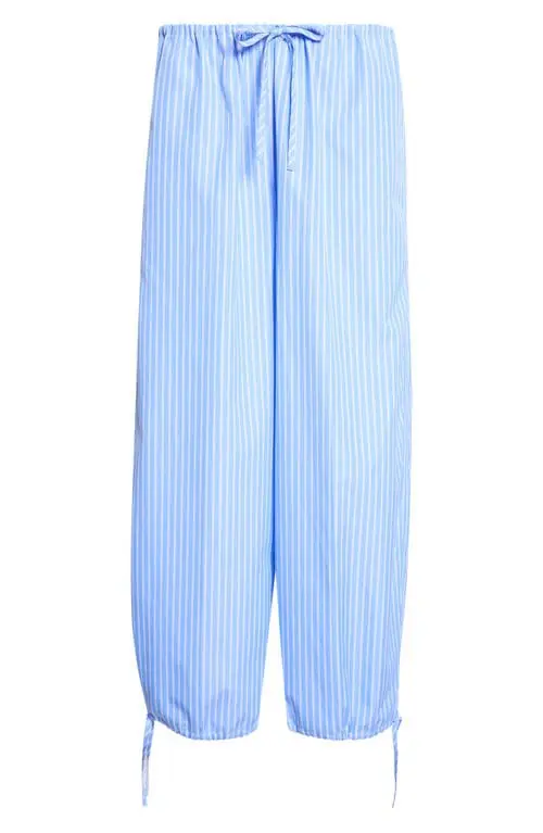 TOTEME Organic Cotton Striped Drawstring Trousers