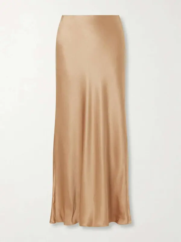 Gabriela Hearst Frei Silk-satin Maxi Skirt - Beige