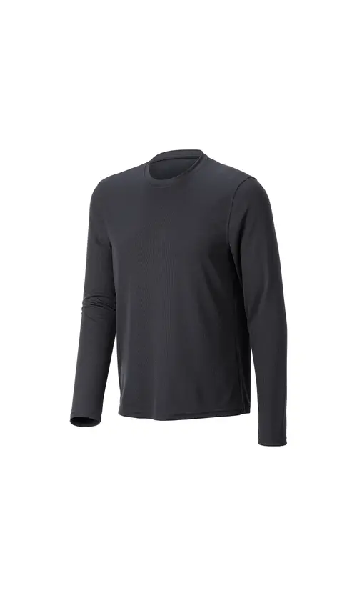 STRAUSS Performance Long Sleeve Crewneck T-shirt - Black