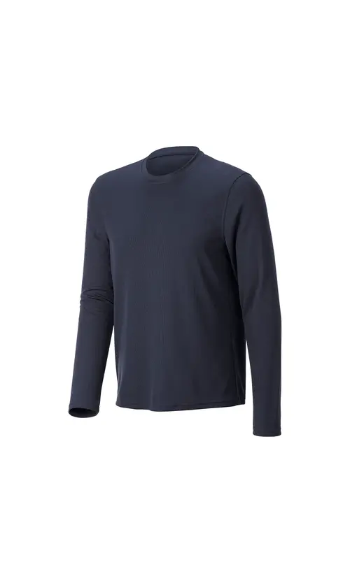 STRAUSS Performance Long Sleeve Crewneck T-shirt - Nero Blue
